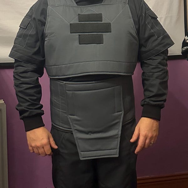Gray Flight Suit Cosplay Set: Custom Tailored Flak Vest & Cummerbund - Etsy