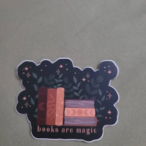 Books Are Magic Waterproof Sticker | Bookish Kindle and Water Bottle ...
