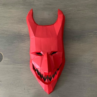 The Little Demon Mask DIY Papermask DIY Halloween Mask Build Your Own ...