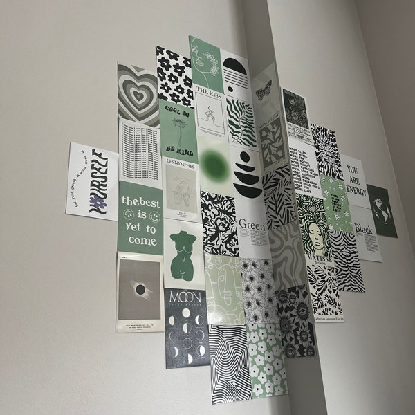 50pcs Grunge Pinterest Stickers, Downtown Girl Aesthetic, Dorm Room ...