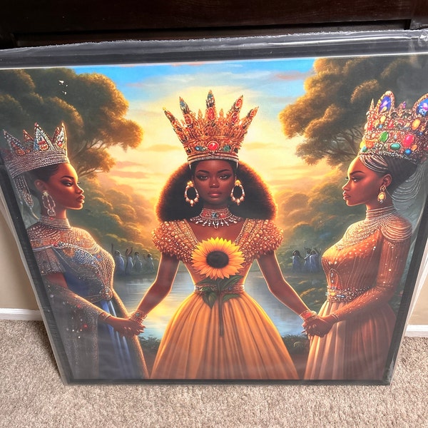 Oya Art on Canvas Oversized | Orisha Goddess Painting | African Goddess ...