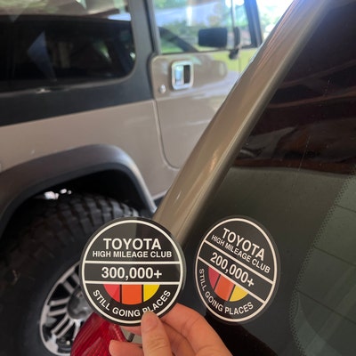 Toyota High Mileage Club Vinyl Sticker 4WD 4X4 Japanese Vintage Retro ...