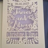 Personalised Laser Cut Papercut Wedding Engagement Anniversary Forever ...