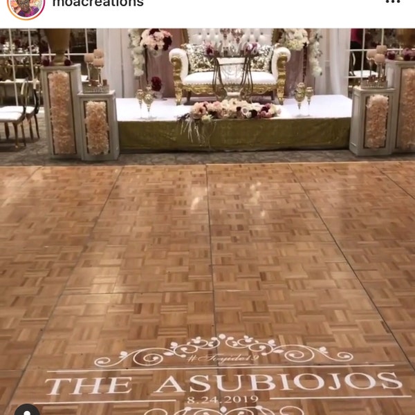 Wedding Floor Sticker for Dance Floors Vinyl Floor Sticker - Wedding ...