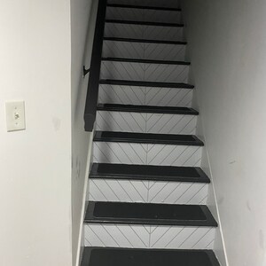 White Beadboard Shiplap Stair Riser Stickers , Window Sill 7 Inch X 36 ...