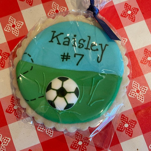 Personalized Soccer Cookies - Etsy