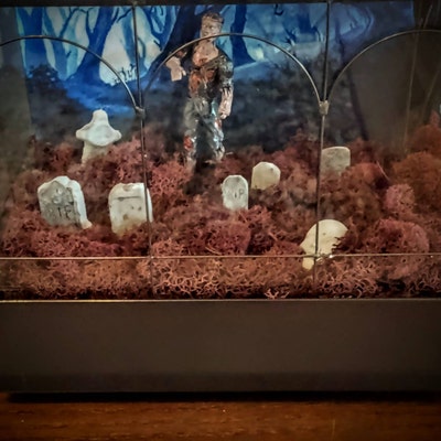 Tiny Mini Cemetery Headstone Tombstone Concrete Potted Plant Terrarium ...