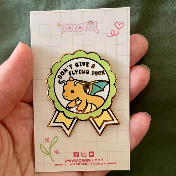 Dragonite Pokemon Enamel Pin / Funny Rude Pokemon Pins / Sassy Pins ...