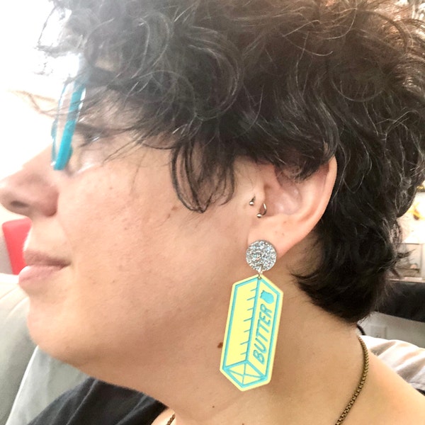 Butter Together Earrings, Stick Butter Earrings, Smooth Like Butter ...