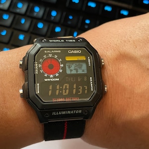 Customizeable Casio AE-1200 Colorful Watch in SILVER Case. - Etsy