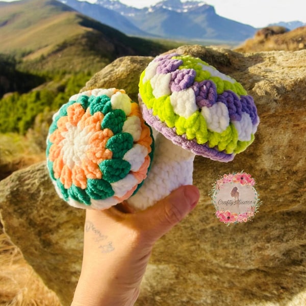 The Granny Mushie Pdf Granny Stitch Mushroom Plushie Crochet Pattern - Etsy