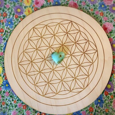 Flower of Life Grid, Crystal Grid, Meditation, Sacred Geometry, Altar ...