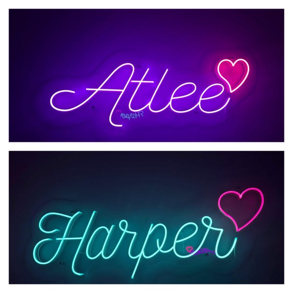 Custom Neon Name Signs for Kids' Bedrooms/nurseries, Light up Name ...