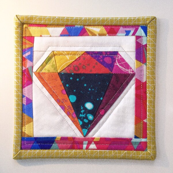 Gemology Quilt Block | Diamond Paper Pieced Block Pattern - Etsy