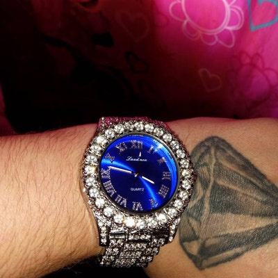 Iced Bling Out Hip Hop Jumbo Large XL Gold/ White Gold Plated - Etsy