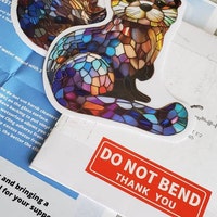 Blue Tang Stained Glass Window Cling Window Sticker Decal No Adhesive ...