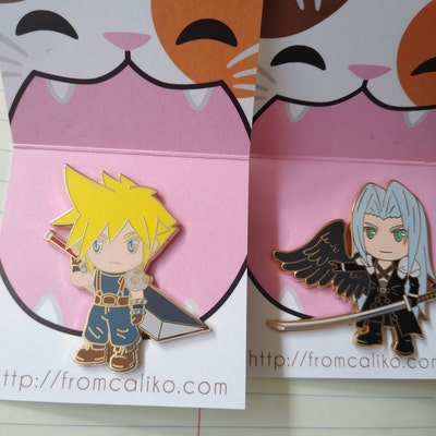 Final Fantasy VII 7 FF7 FFVII Enamel Pins Cloud Sephiroth - Etsy