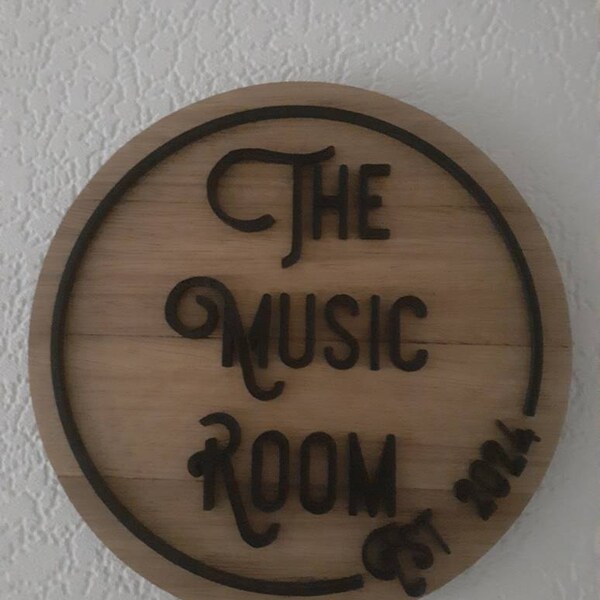 Personalised Art Studio Sign / Custom 3D Wooden Craft Hobby Sign ...