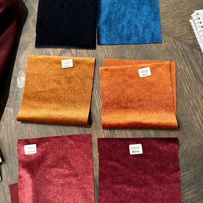 VELVET Swatch FABRIC Sample Free Shipping - Etsy