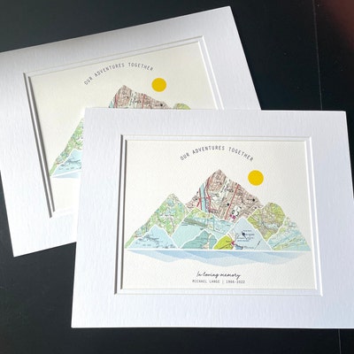 Celebration of Life in Loving Memory Sympathy Grief Map Art - Etsy