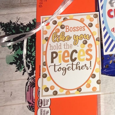 Boss Appreciation Printable Gift Tags, Chocolate Candy Bosses Like You ...