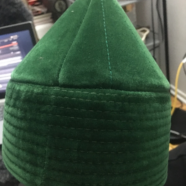 Skull Cap Taqiyyah Hat, Kufi Koofi Kofi Topi, Green Taquiyah Men Kufi ...