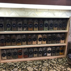 Customizable Countertop Spice Rack, Fixed Shelves, Assorted Wood Types ...