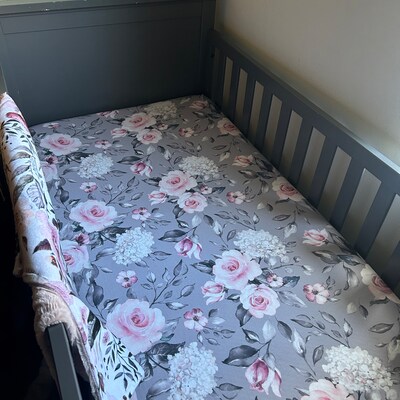 Pink Toile Baby Blanket Pink Floral Throw Pillow Girls Baby Bedding Set ...