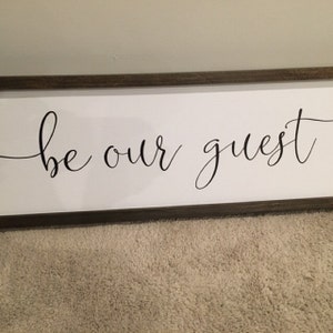 Be Our Guest Sign Guest Room Sign Farmhouse Guest Room | Etsy