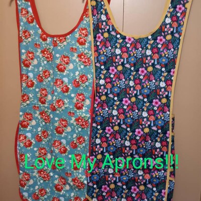 Plus Size Apron, Old Fashioned Apron, Cross Over Apron, Baking Apron ...