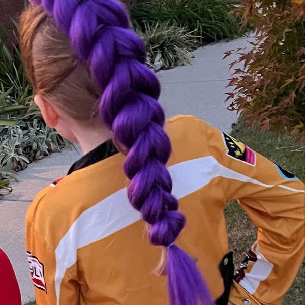Rumi K Pop Demon Hunters Huntrix Purple Braiding Braid Hair - Etsy