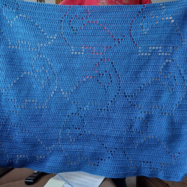 Littlefoot Blanket | Filet Crochet Blanket Pattern | Baby Blanket ...