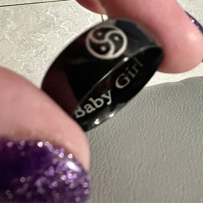 CUSTOM BDSM HIDDEN Message Ring Black Stainless Steel - Etsy