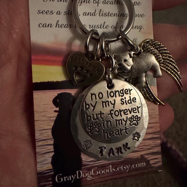 All Dogs Go to Heaven, Dog Memorial Key Chain, Pet Sympathy, Loss of ...