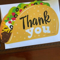 Taco bout Fun Shaped Thank You Cards Mexican Fiesta Thank You Note ...