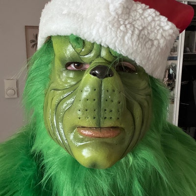 The Grinch Latex Mask Jim Carrey Movie Christmas Green Mask - Etsy