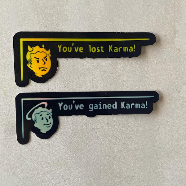 Fallout Karma Lost or Gained Handmade Holographic Vinyl Sticker - Etsy