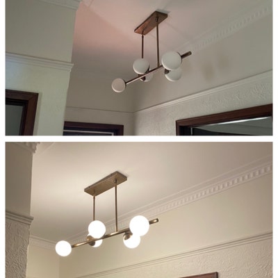 Contemporary Linear TRAPEZE Ceiling Light Lamp , Modern Pendant Light ...