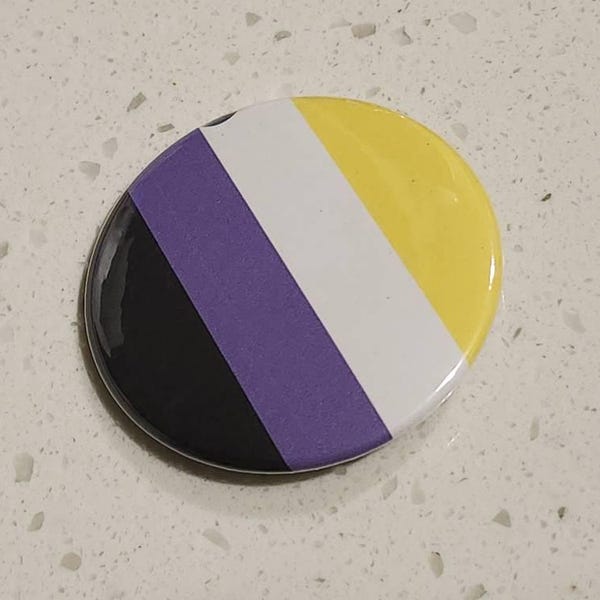 Gender Nonbinary Pride Flag Pin Badge Pinback Button ~ 1" Pin 1.5" Pin ...