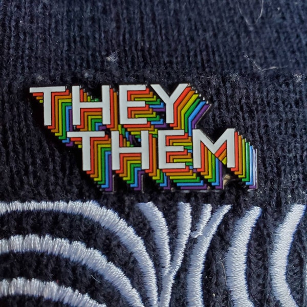 Rainbow Pronoun Pins - Etsy UK