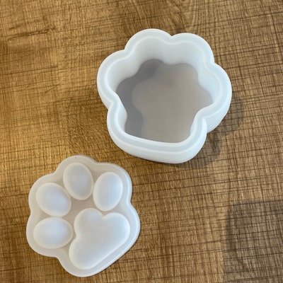 Cute Paw Jar With Lid Silicone Mold Candle Holder With Lid - Etsy