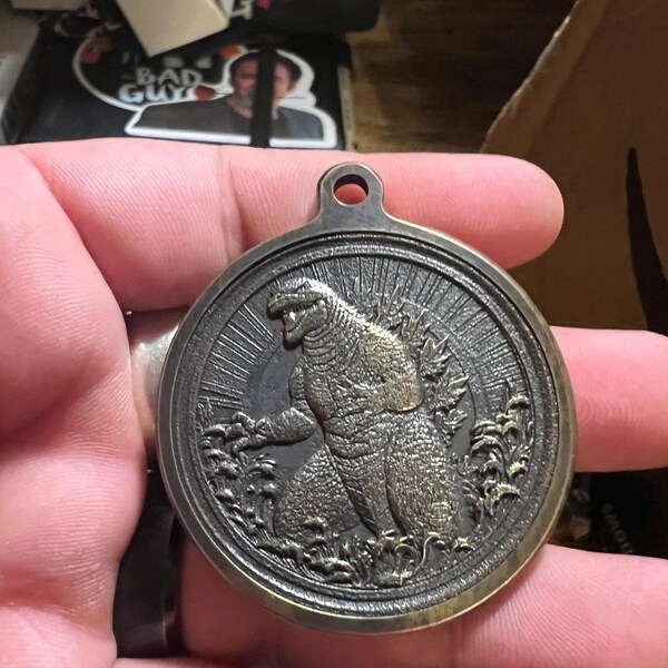Godzilla Coin 3D Depth Map for Laser Engraving - Etsy