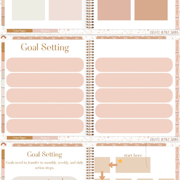 Undated Life Digital Planner Undated Boho Digital Planner Goodnotes ...