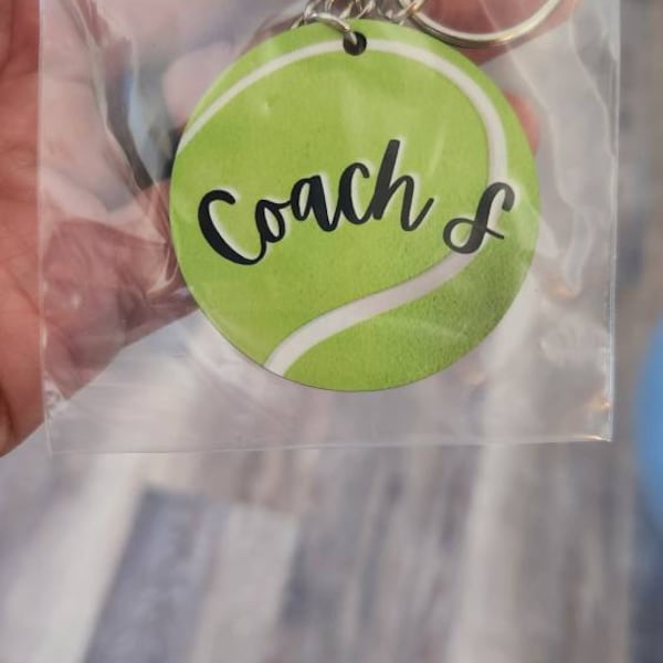 Bag Tag Keychain Tennis Team Personalized Gift for Coach Appreciation ...
