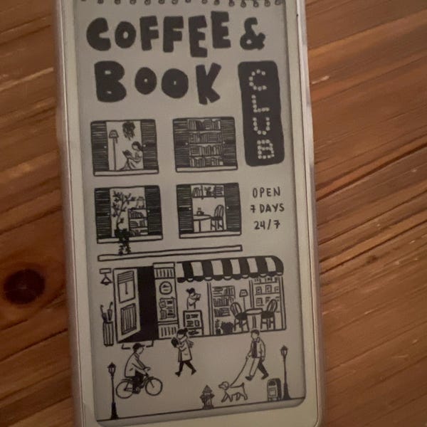 Coffee & Book Club Boox Palma Cover, Screensaver, Lockscreen (digital ...