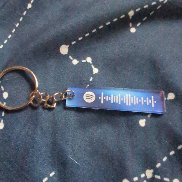 Personalized Music Keychain for Couple Gift Scannable Keyring ...
