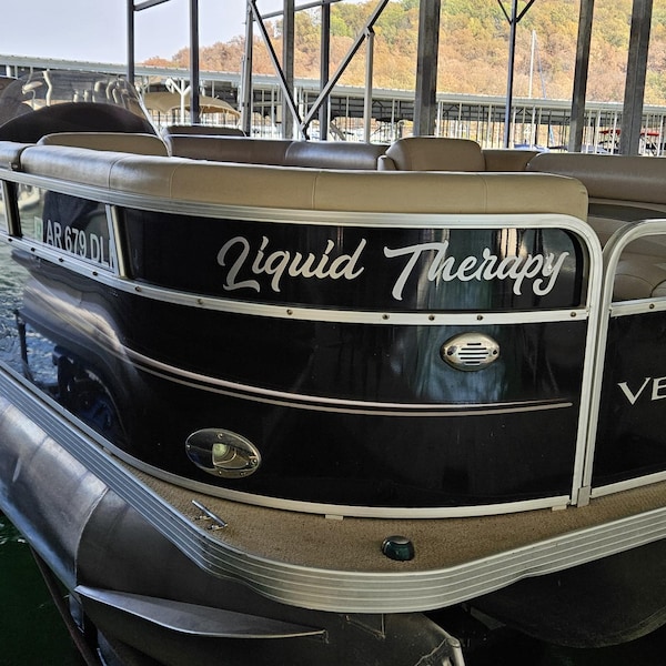 Custom Boat Name Vinyl Decal, Single Color, Custom Cut, Marine, Sticker ...