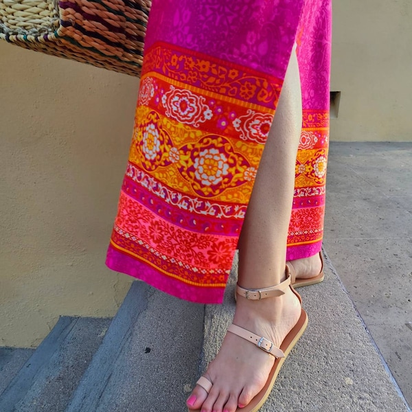 Greek Leather Sandals With Adjustable Straps, Women's Handmade to Order ...