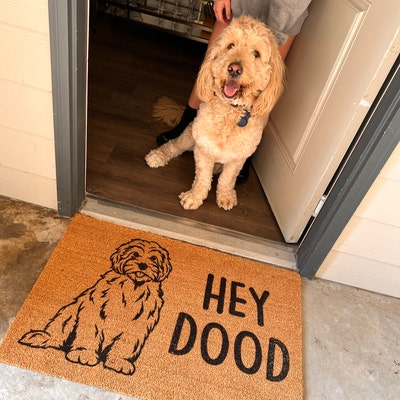 1426 Hey Dood Golden Doodle Dog Goldendoodle Doormat Labradoodle ...