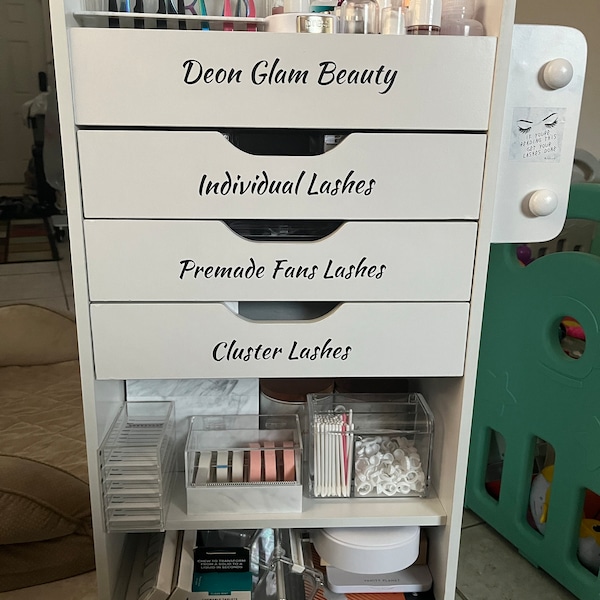 Makeup Organizer Label Decals | Makeup Labels for Storage and ...